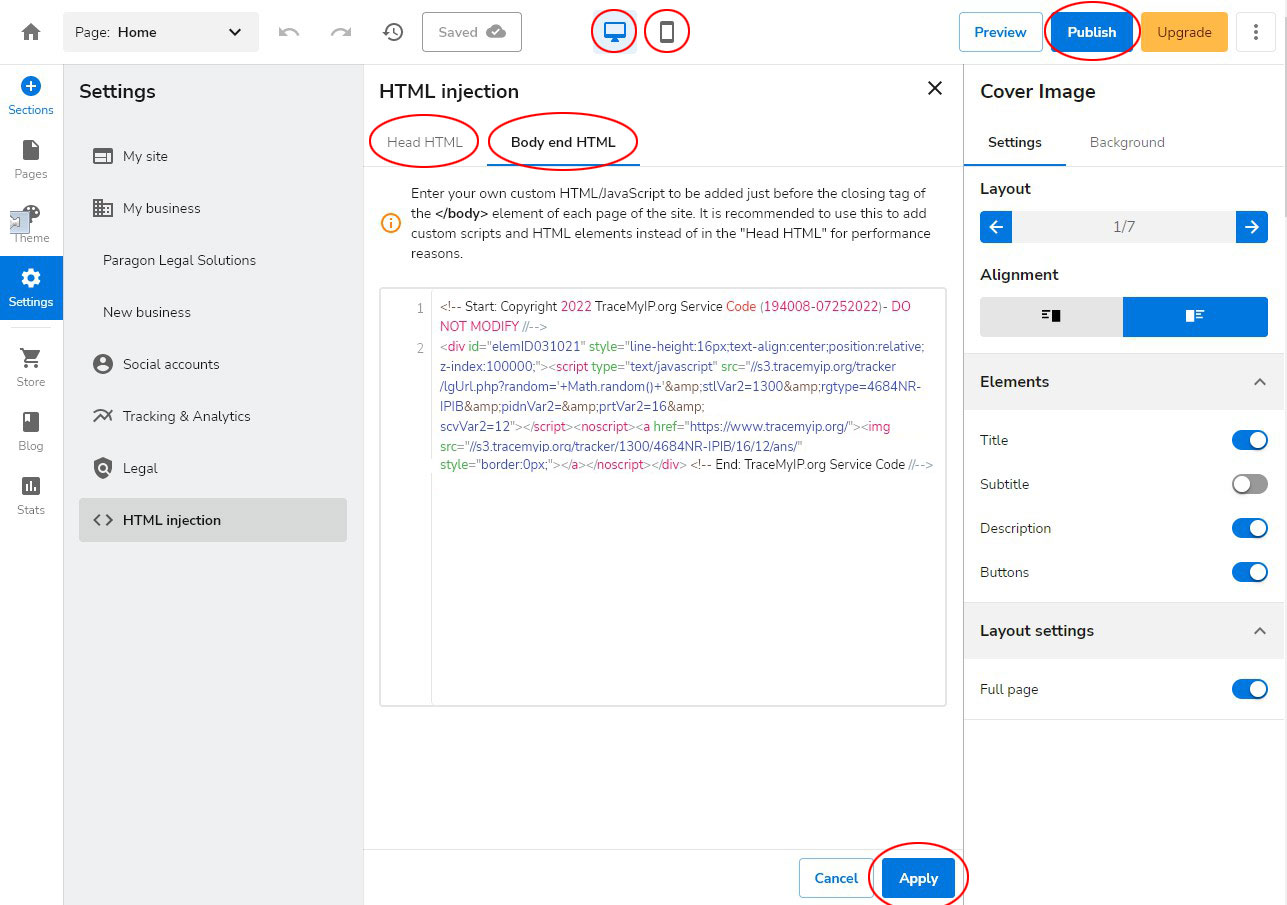 Domain.com visitor IP tracker setup - TraceMyIP