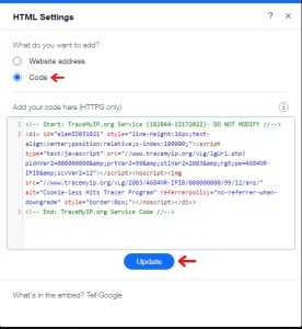 Wix Visitor IP tracking site app - TraceMyIP